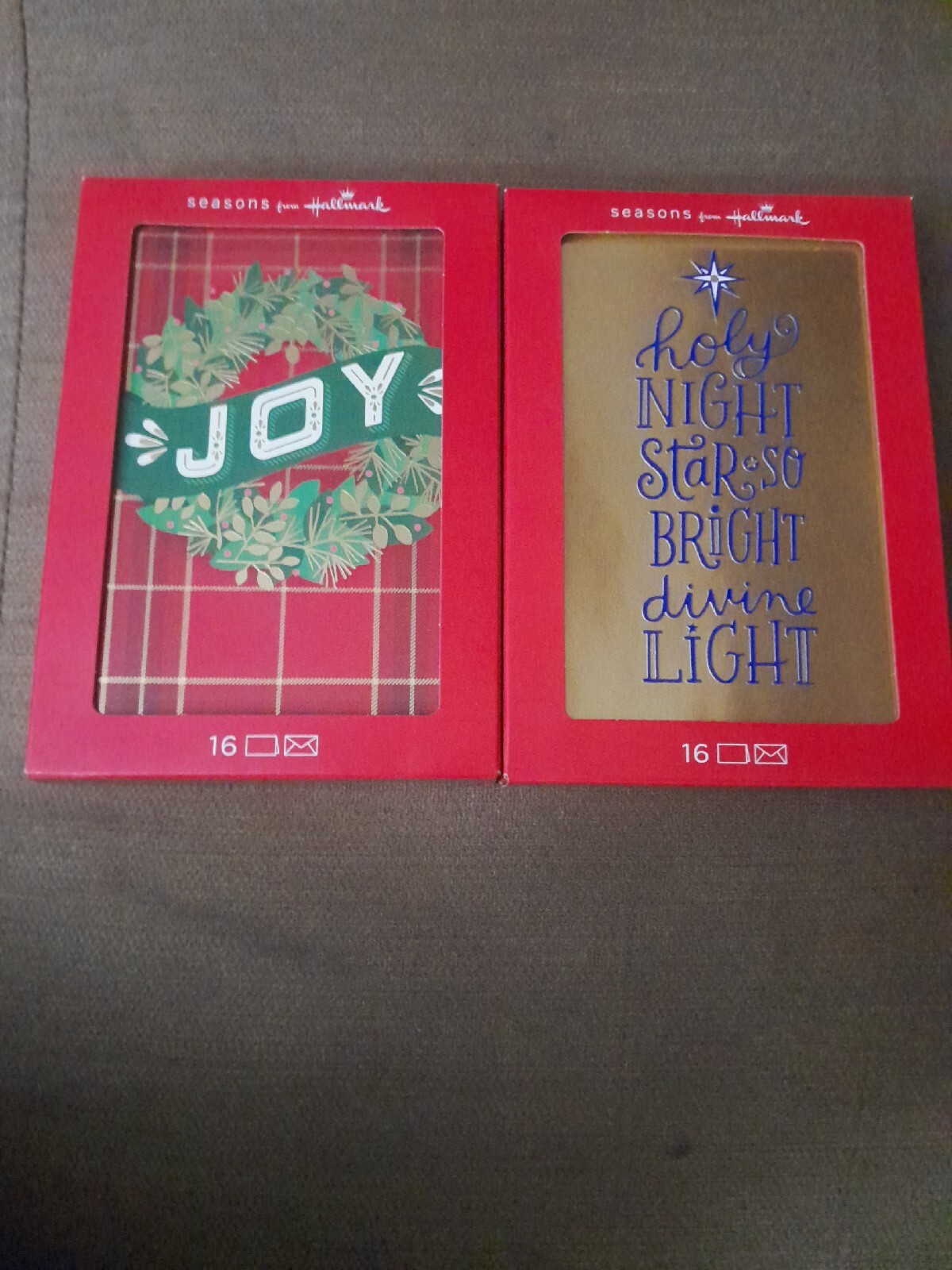 2x-16 cards Gold Hallmark Christmas Greeting Cards Pack . 36 Total ,2 ...