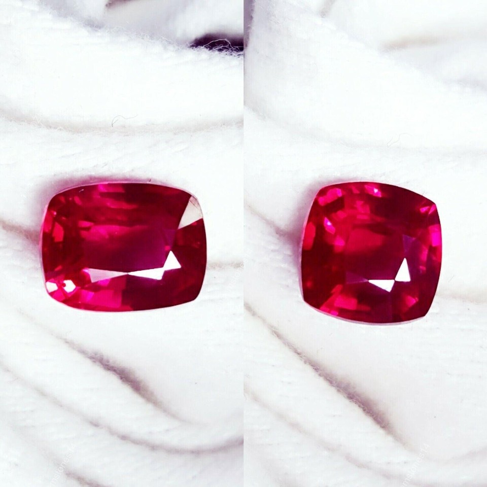 8-10 Cts Natural Madagascar Ruby Faceted Certified 2 Pcs Loose Gemstone ...
