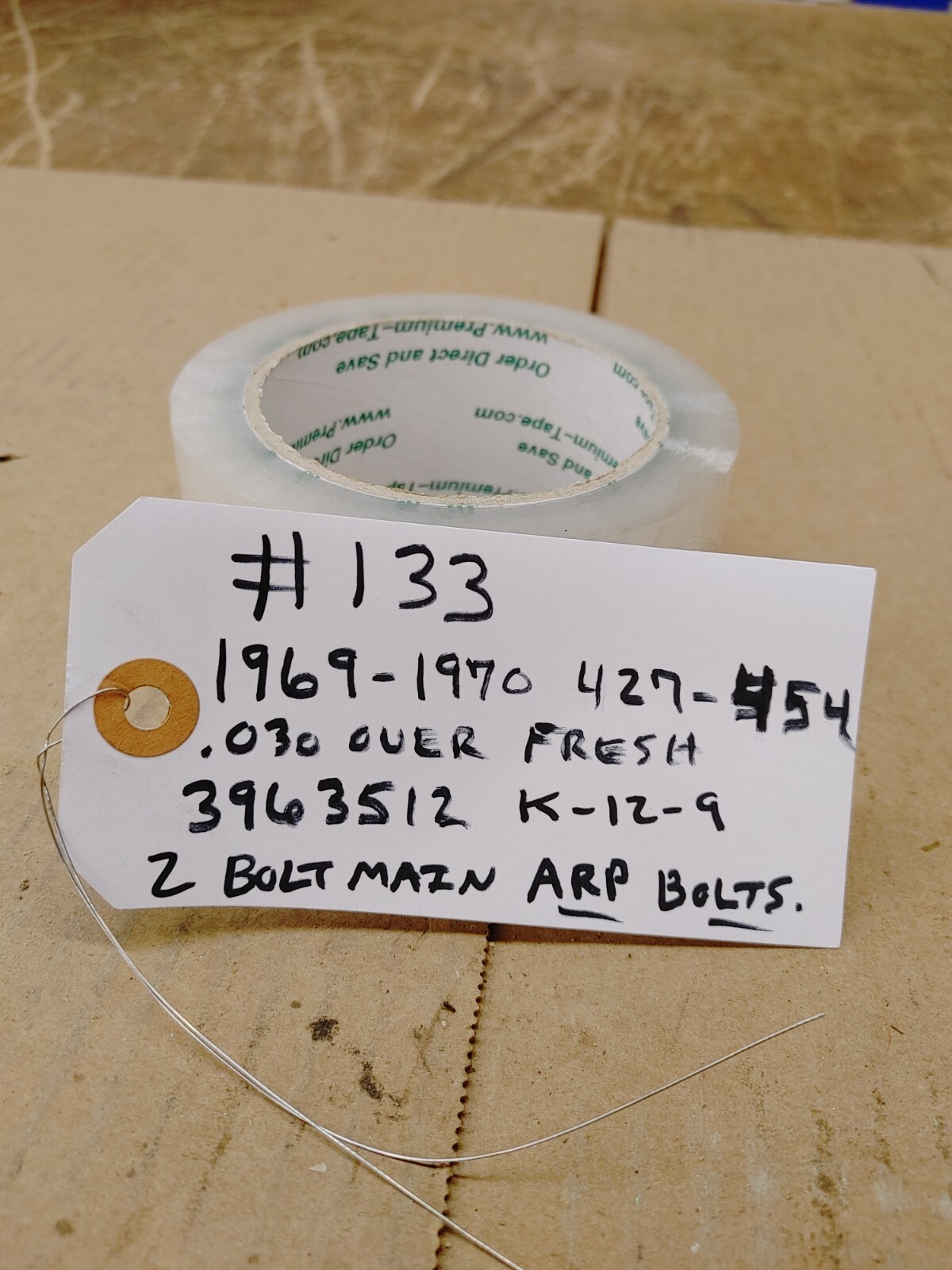 1969 1970 Big Block Chevy BBC 427 454 2 Bolt Main Block 3963512 512 K ...