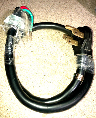 4' Power Cord 50A 4 Wire w/ Eyelet Connectors Dryer/Range | eBay
