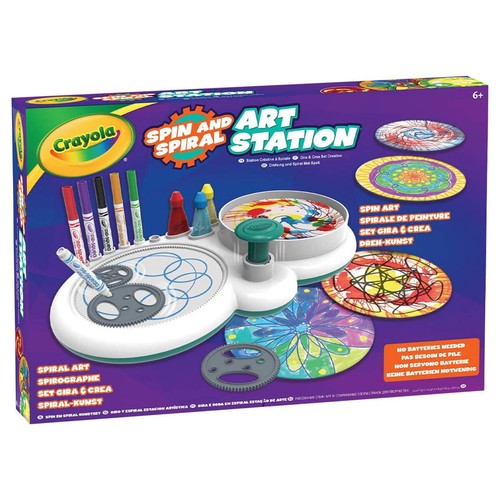 Crayola Spin and Spiral Art Station Create Amazing spin Art! Activity ...
