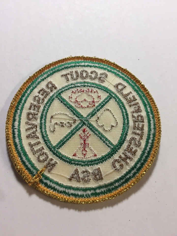 (66) Boy Scouts- Chesterfield Scout Reservation patch, gold mylar trim ...