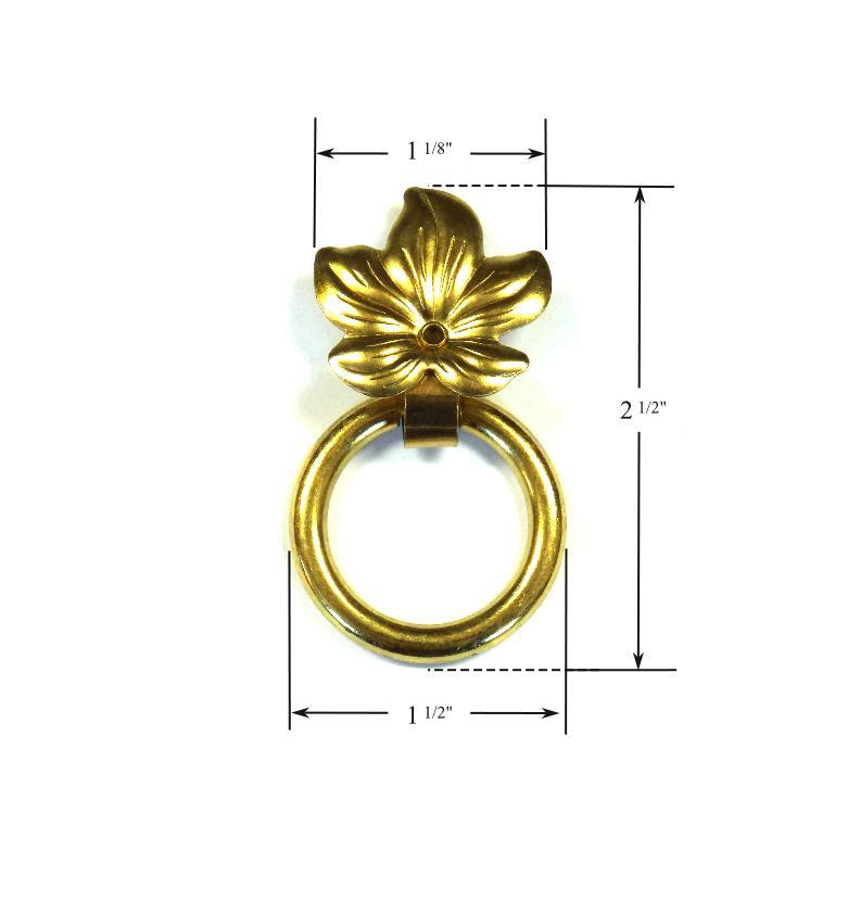 Roller Window Shade SNAP-ON Small Brass METAL RING PULL Clip on NO ...