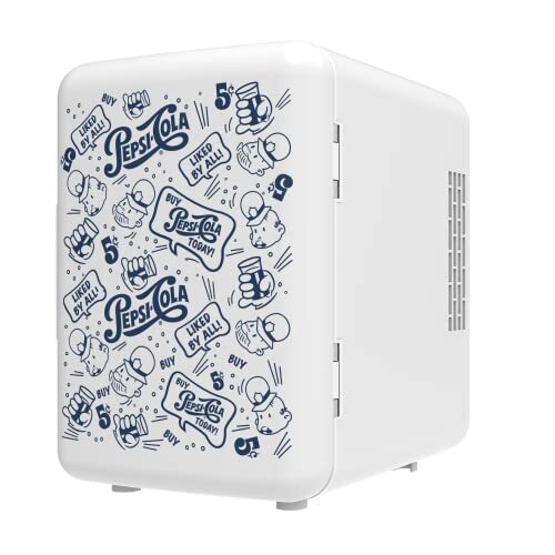 CURTIS MIS150PEP Pepsi Cola Retro Mini Portable Compact Personal Fridge ...