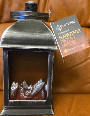 Premier Battery Operated Flame Effect Fireplace Lantern | eBay UK