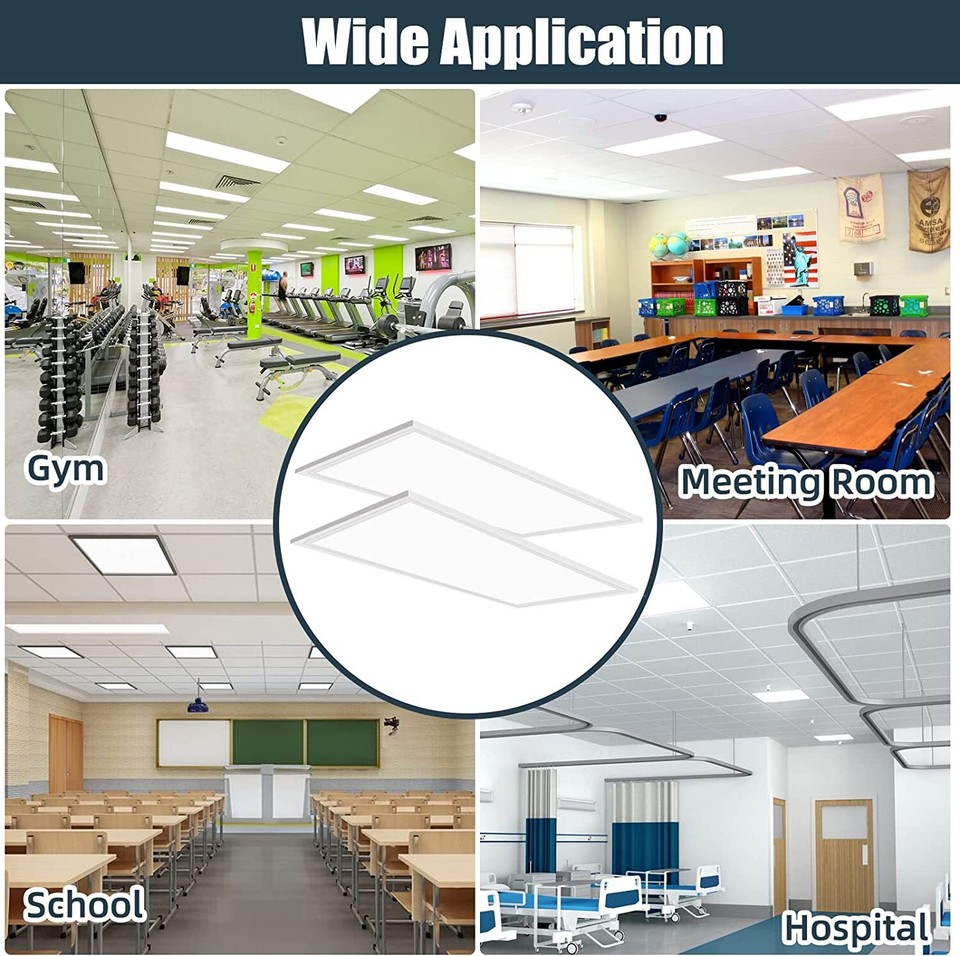 2x4 LED Flat Panel Light, 2x4 FT LED Troffer Lights Back-lit Drop ...
