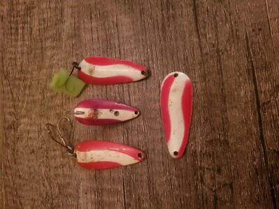 Vintage Gadabout Gaddis Fishing Spoon Lot Weedless Dardevle Daredevil ...