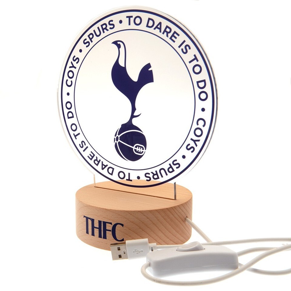 Tottenham Hotspur Spurs FC LED Official Crest Light Lamp Christmas Gift ...