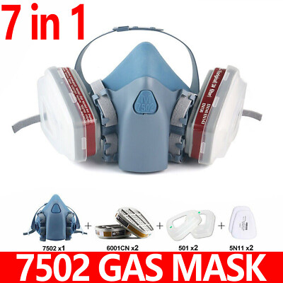 7 in 1 WELDING RESPIRATOR REUSABLE HALF FACE FILTER FLU FIRE SMOKE ...