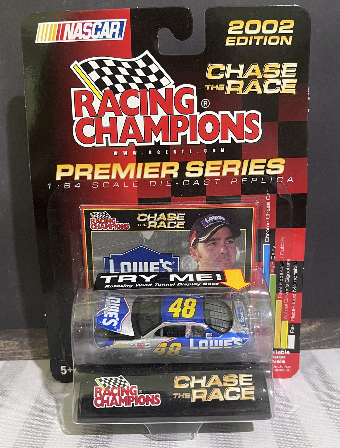 Diecast Car 1:64 NASCAR Jimmie Johnson Premier Rotating Wind Tunnel ...