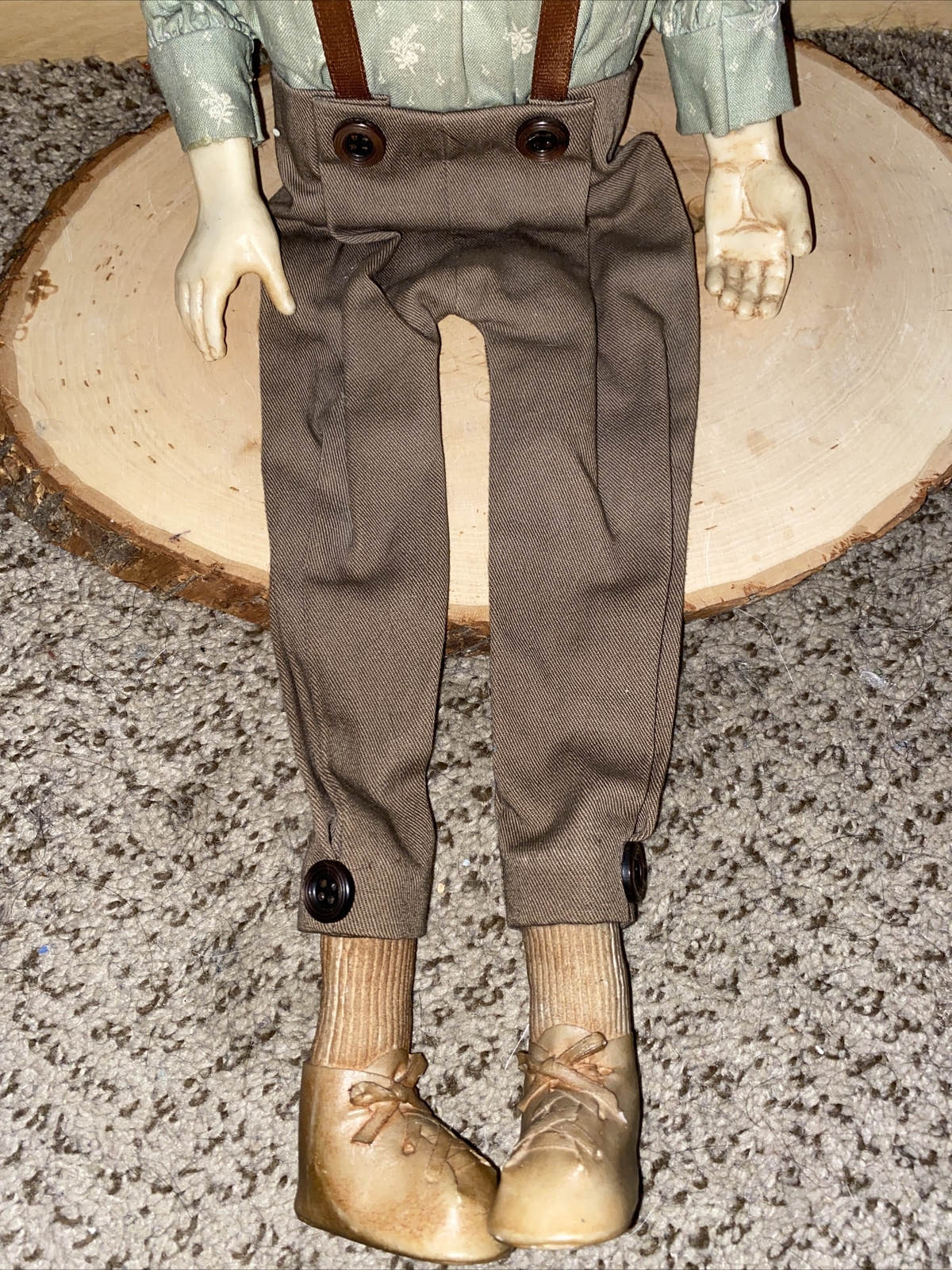 Rare Handmade Sculpted Resin Boy Doll by Anna Moncrief 24" Shelf Sitter 1989 | eBay