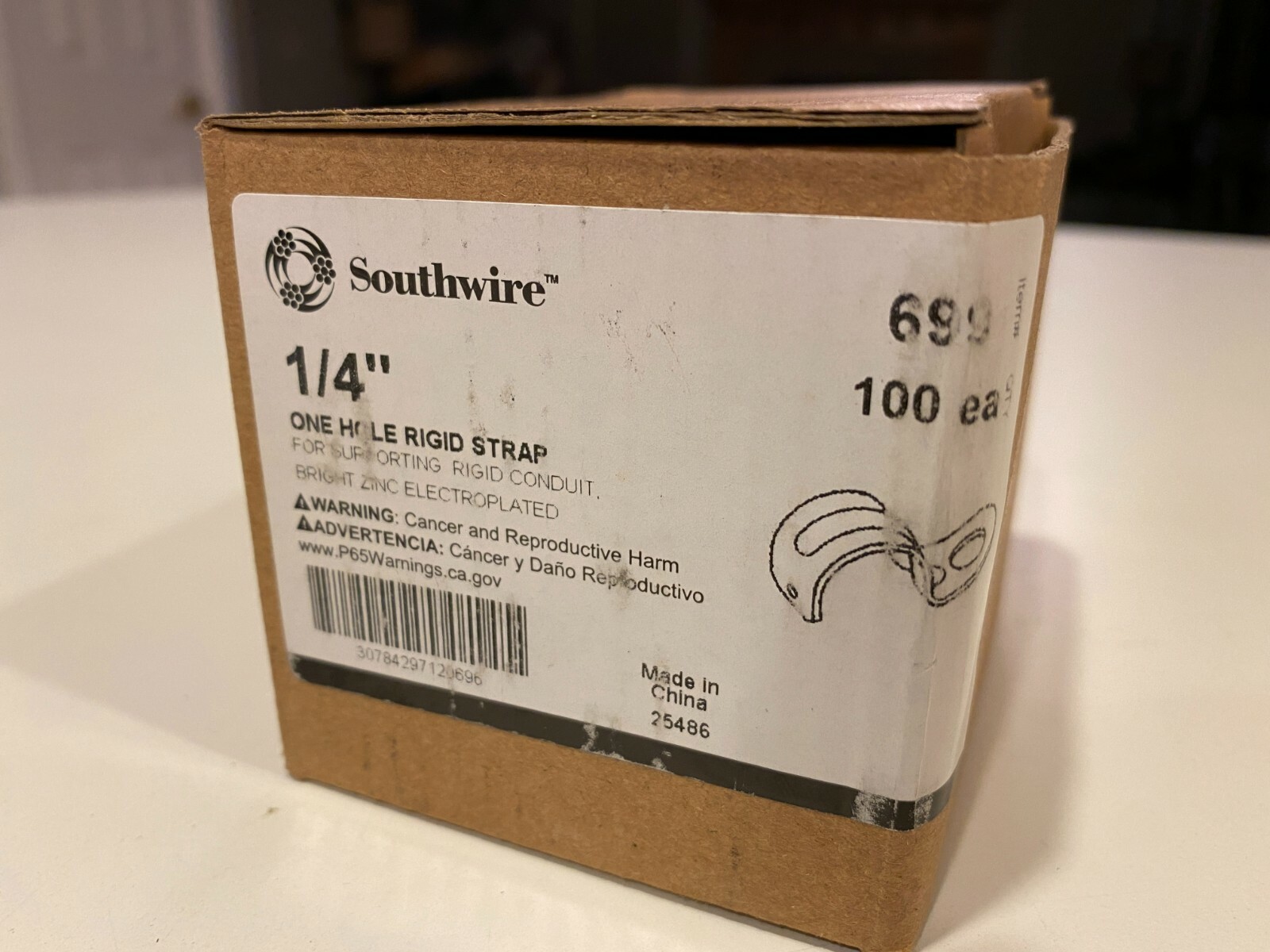 100 PACK Southwire 699 1/4" Rigid 1-Hole Strap for sale online | eBay