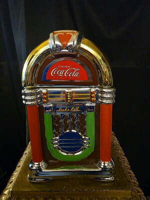 Vintage 2002 GIBSON rock n roll coca cola jukebox ceramic cookie jar | eBay