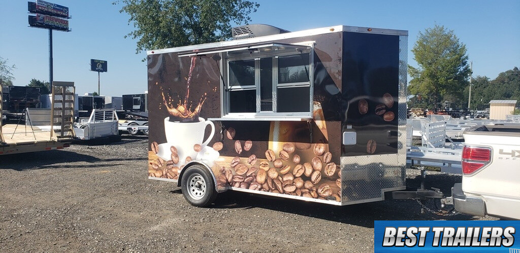 6x12 New concession coffee shop trailer turn key ready to go enclosed ...