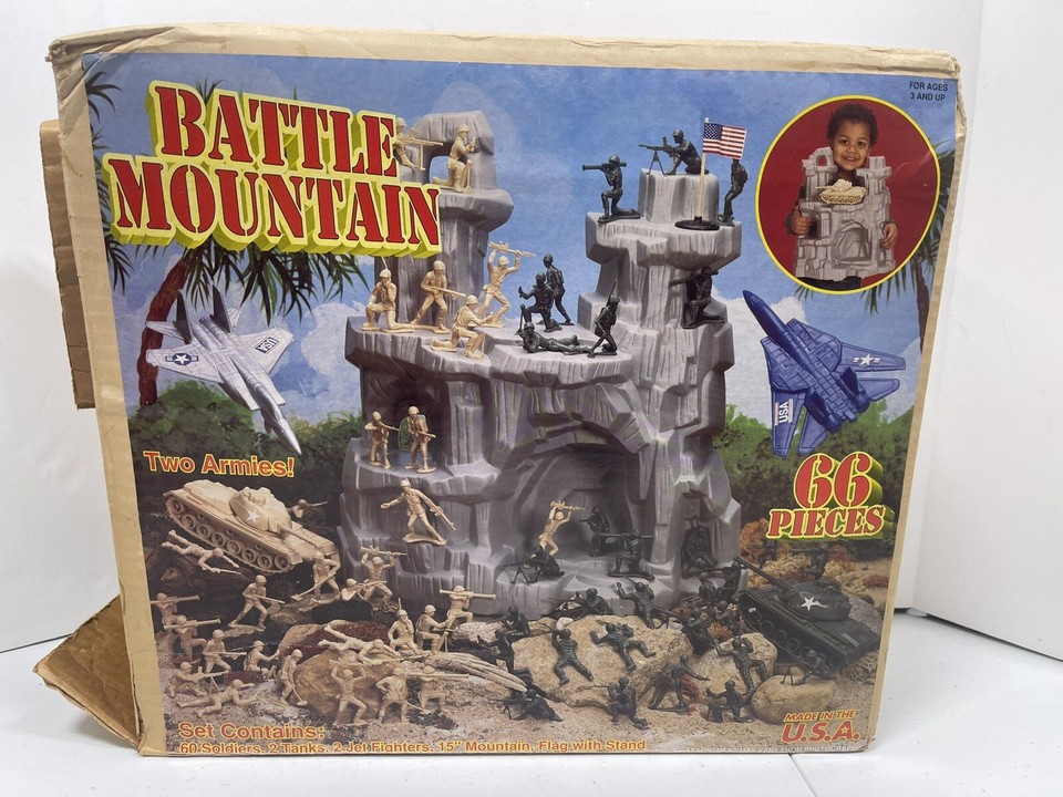 Battle Mountain 66 Piece Set Plus Extras with Box - Tim Mee Toy | eBay