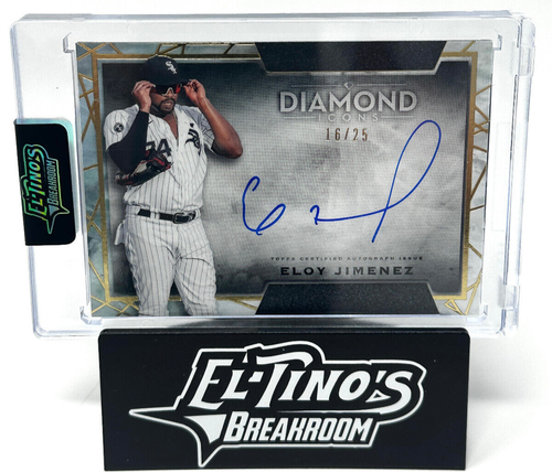 ELOY JIMENEZ 2022 Topps Diamond Icons 16/25 BLUE AUTO DIA-EJ CHICAGO ...