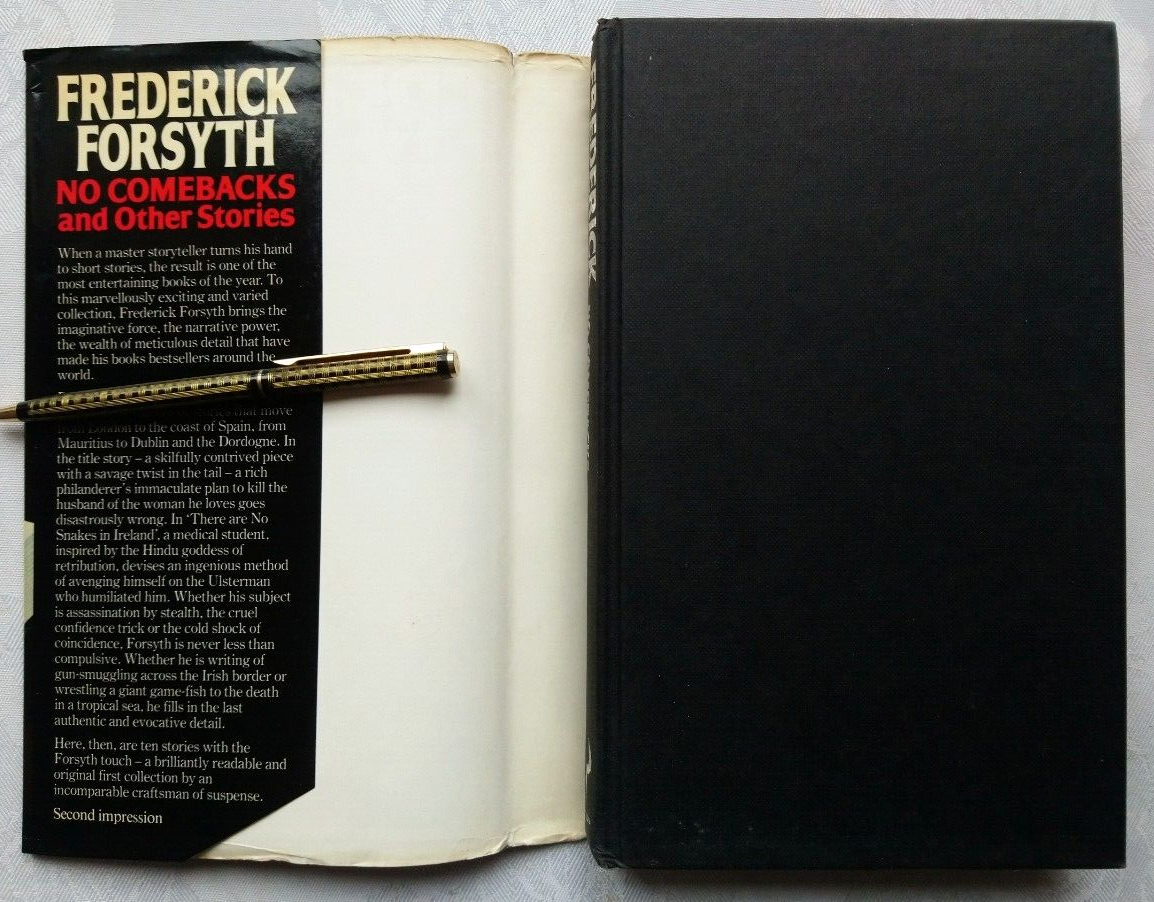 FREDERICK FORSYTH NO COMEBACKS 1ST/2 1982 EMPEROR DUTY MONEY MENACES ...