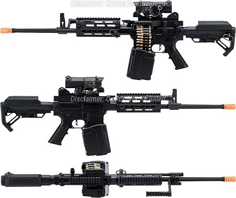 Evike Matrix Golden Eagle M4 LMG Airsoft AEG Light Machine Gun (18.75 ...