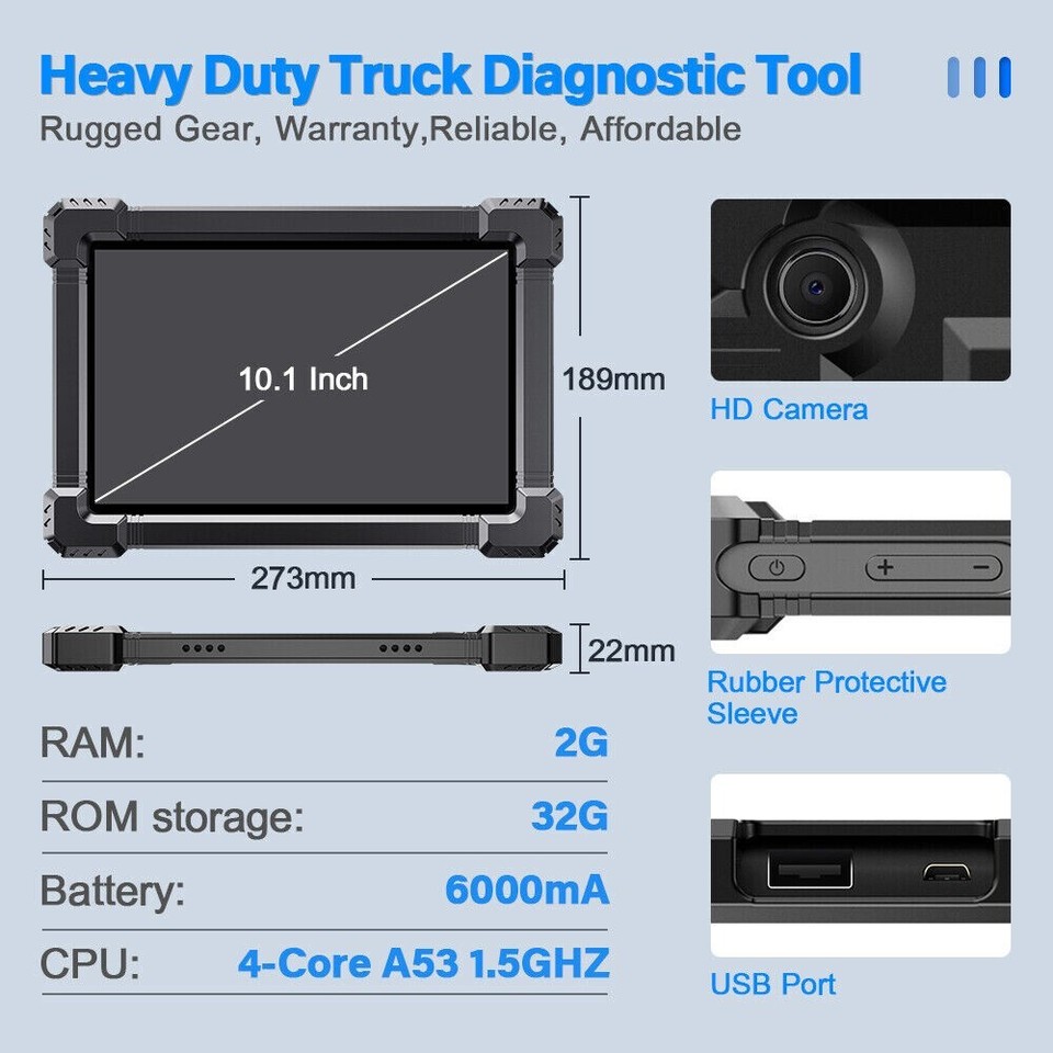 Freightliner OBD2 Commercial Semi-Truck Rig Fault Code Reader Scanner ...