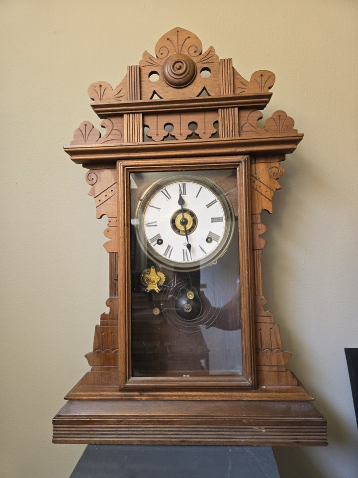 Seth Thomas Eclipse Antique Eight Day Half & Hour Strike Wall Clock | eBay