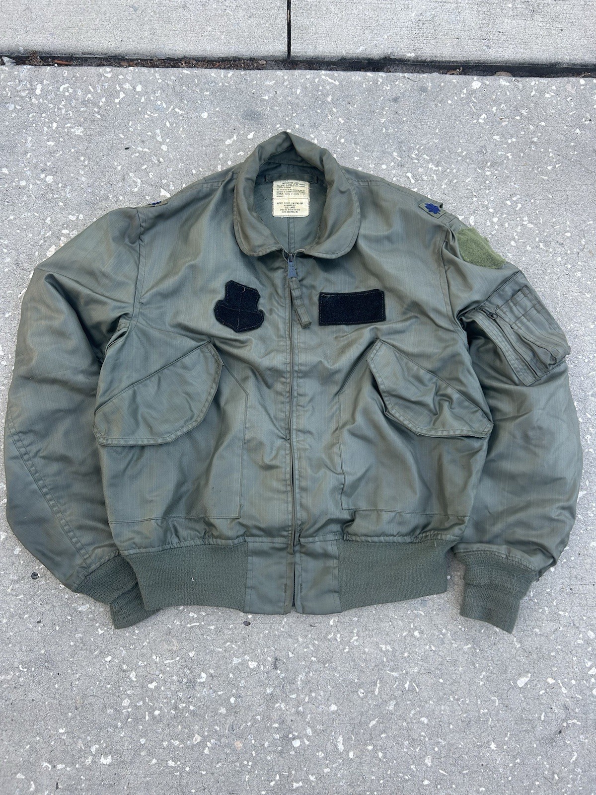 Vintage 70s US Military Flight Jacket Flyers Mens Lar… - Gem
