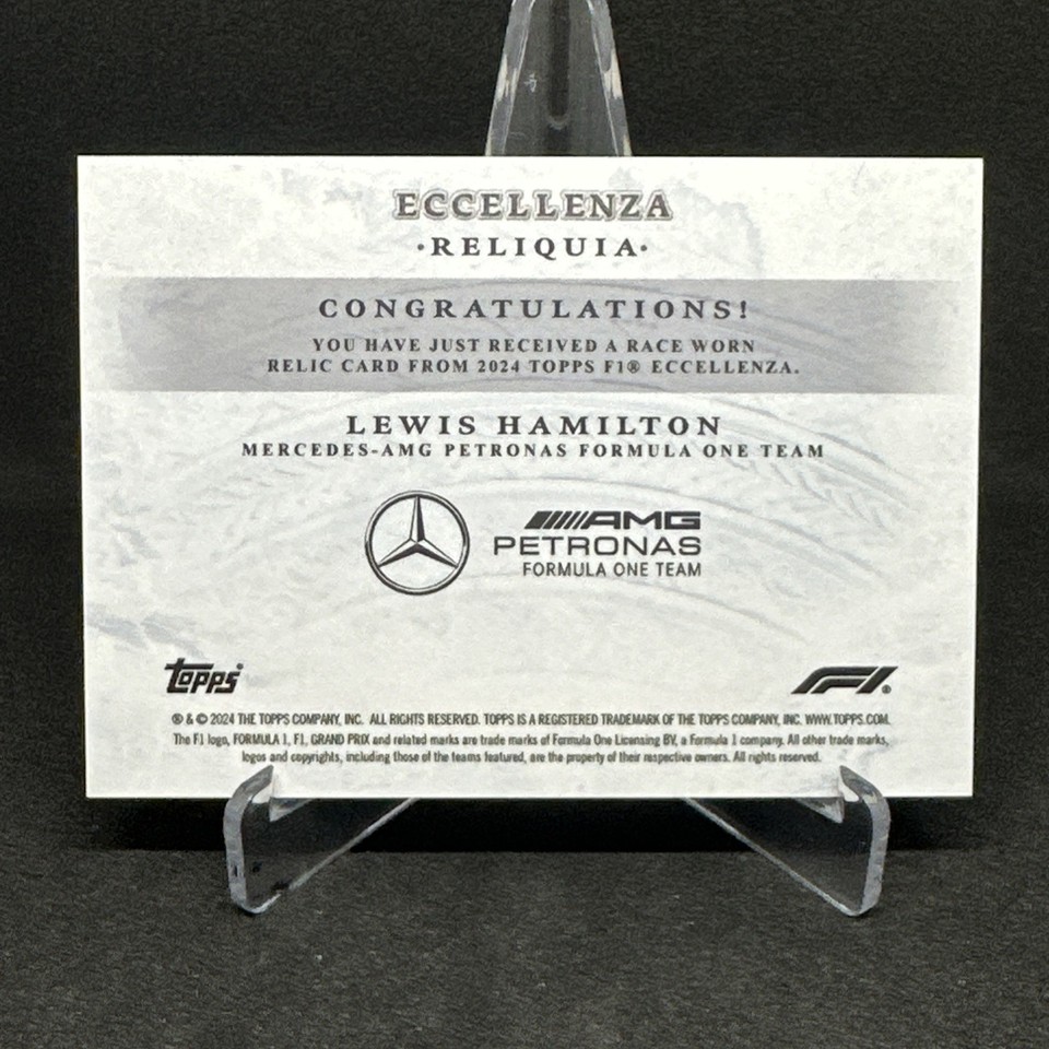 Topps 2024 F1 Eccellenza Lewis Hamilton Reliquia (Relic) Race Worn ...