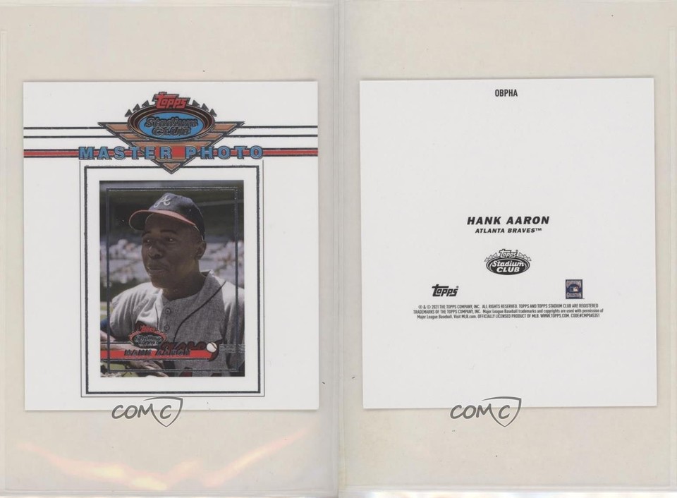 2021 Stadium Club Oversized Master Photo Variation Topper Hank Aaron ...