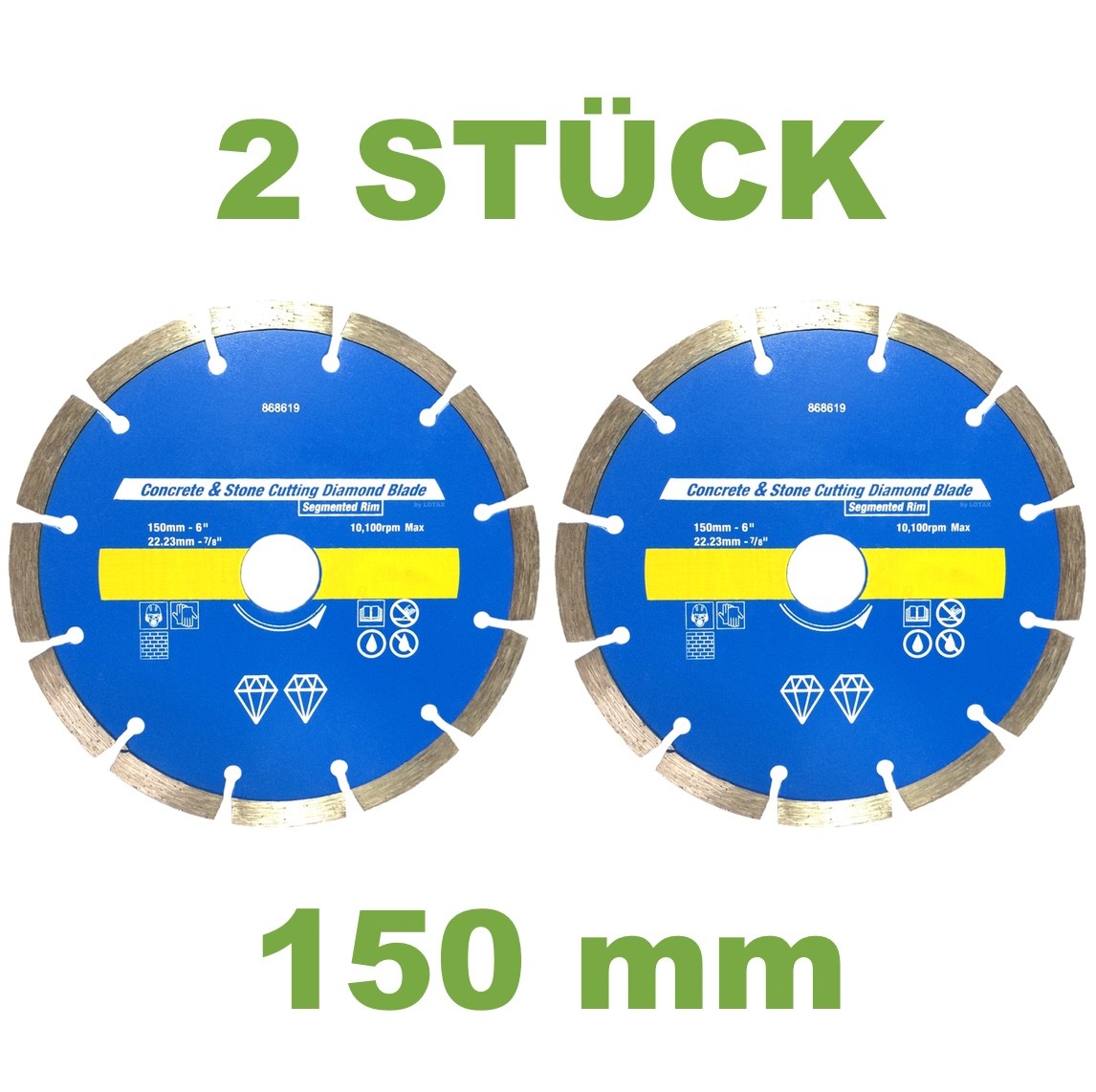 2x Diamant Trennscheibe 150 mm zB GÜDE MD 1700 Diamantscheibe ...