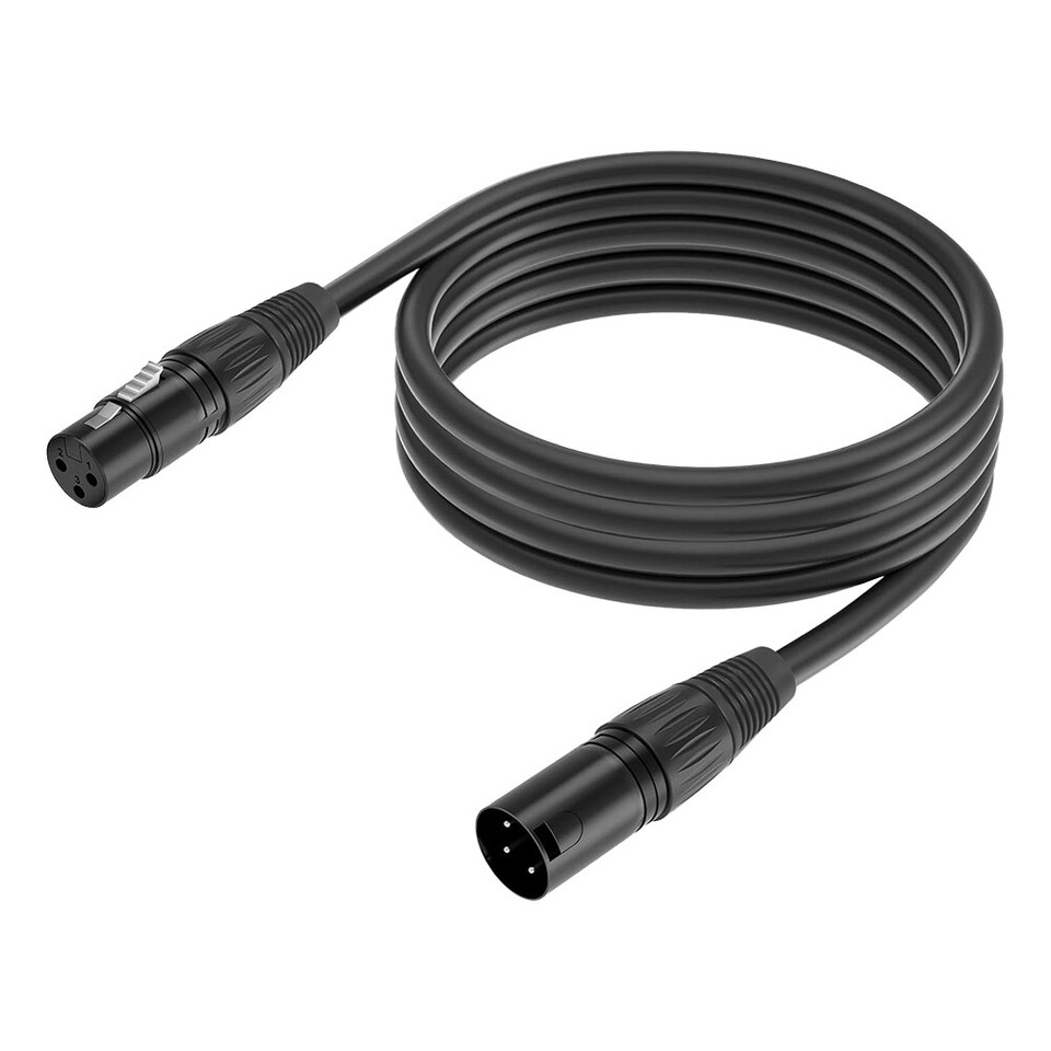 3 x 3M High Quality DMX Lighting Control XLR Cable Leads DJ Light Stage ...