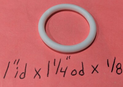 PTFE O Ring Teflon 1 x 1 1/4 x 1/8 low Friction Plastic thrust spacer ...