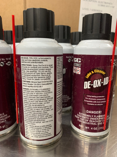 DEOXID Contact Cleaner/Deoxidizer Spray, 4oz Aerosol DE-OX-ID, Case of ...