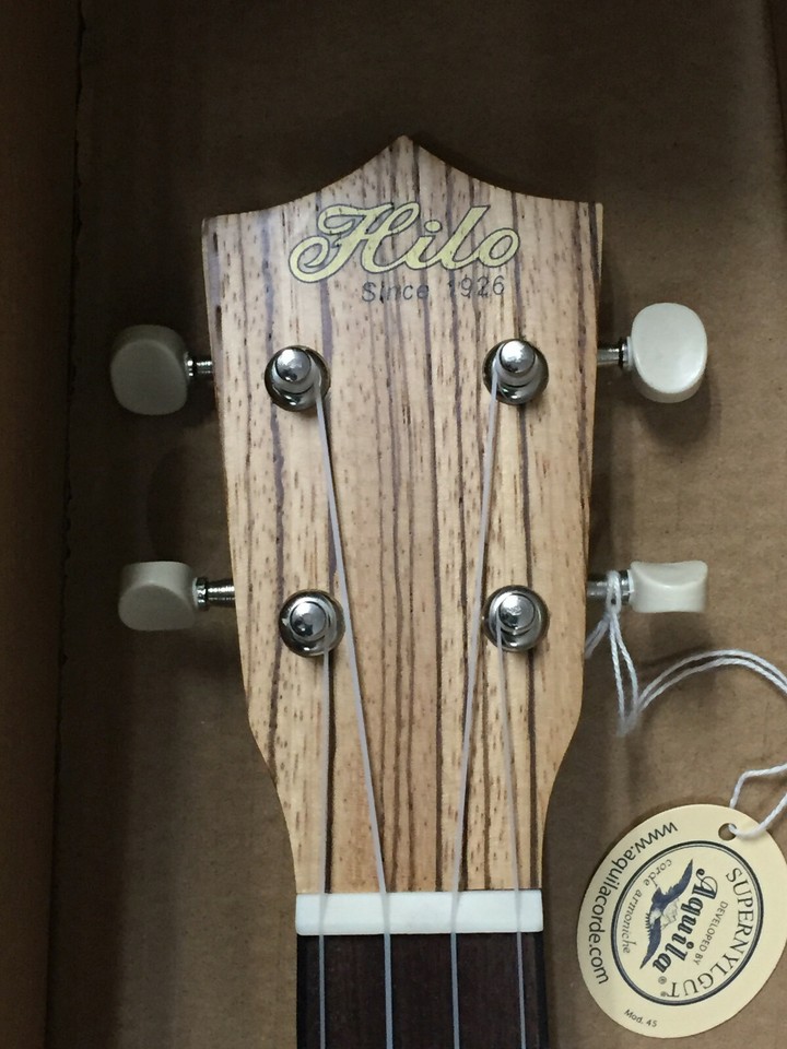 HILO 2954-A Zebrawood acoustic concert UKULELE new UKE w/ Gig Bag | eBay