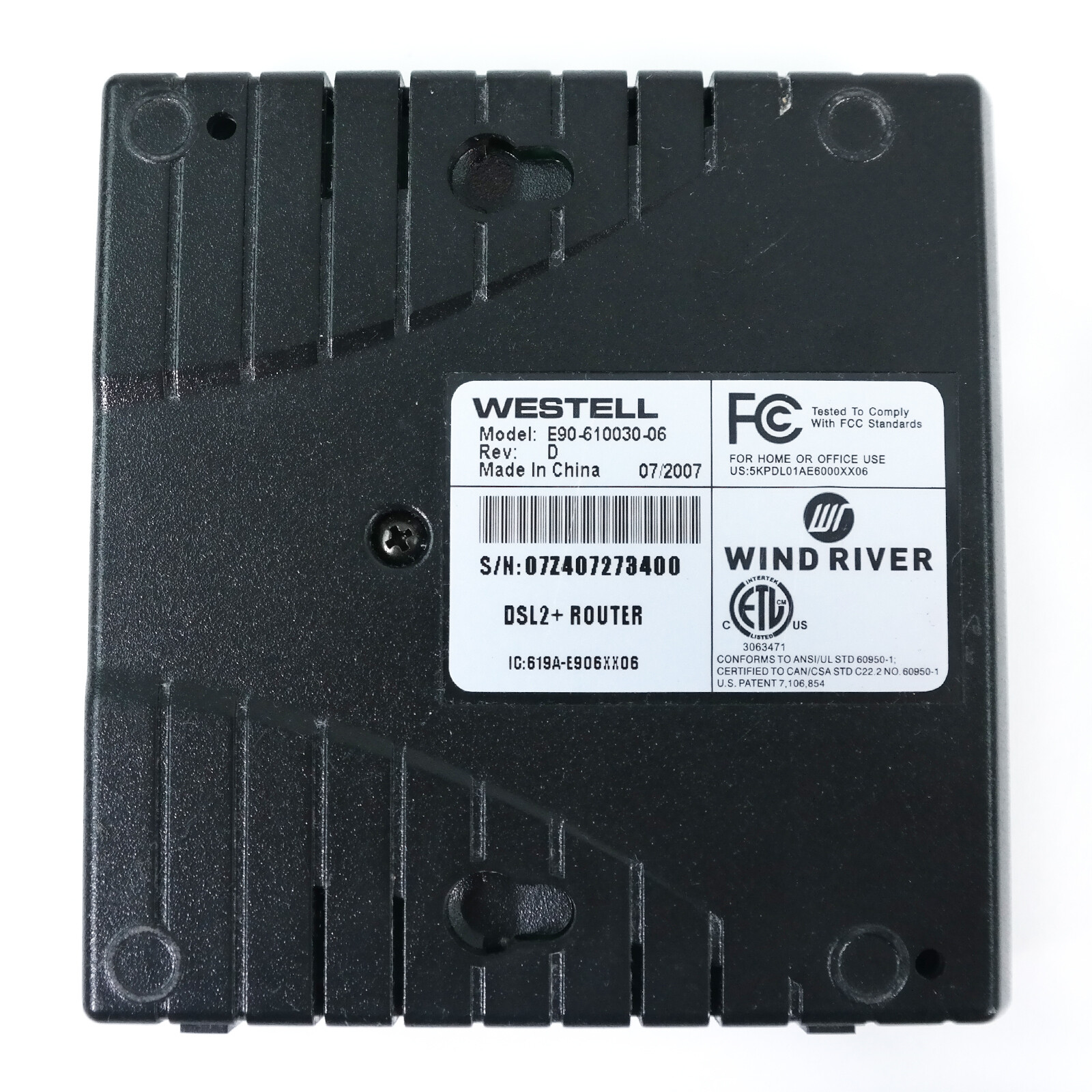 Westell E90-610030-06 Rev.D DSL2+ Router Modem w/ Adapter | eBay