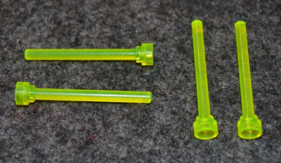 (4) 1x1x4 Clear Translucent Yellow Flagpole Flag Pole Bricks ~ New Lego ...