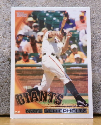 COOL BASEBALL CARD SAN FRANCISCO GIANTS NATE SCHIERHOLTZ OUTFIELD TOPPS ...