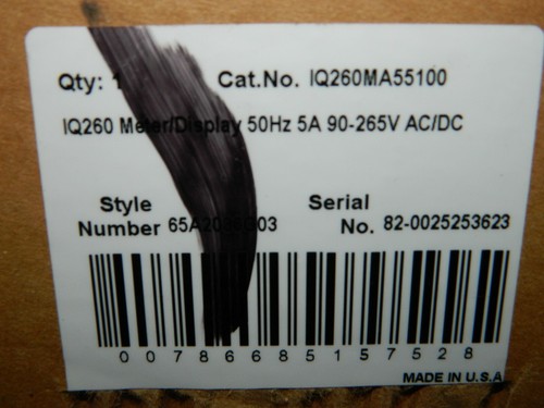 NEW Eaton IQ260MA55100 65A2036G03 Power Xpert Meter / Display IQ 260 | eBay