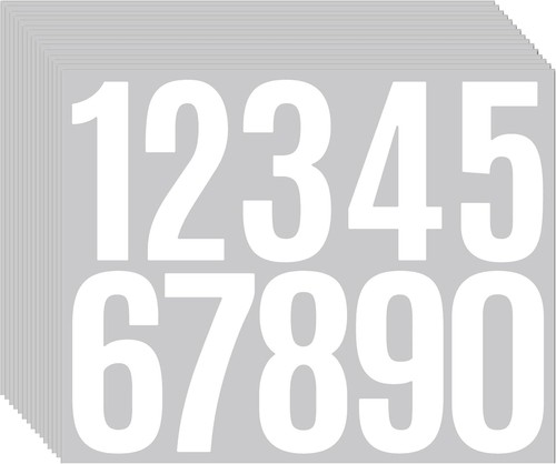 3 Inch 0-9 Mailbox Numbers Stickers, 200 PCS Large Vinyl Self Adhesive ...