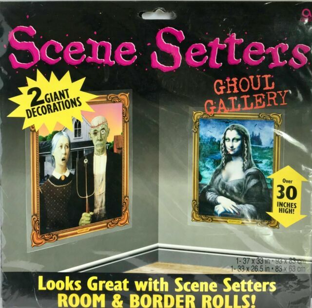 Scene Setters Ghoul Gallery by Amscan 2 Halloween Spooky Pictures Over ...