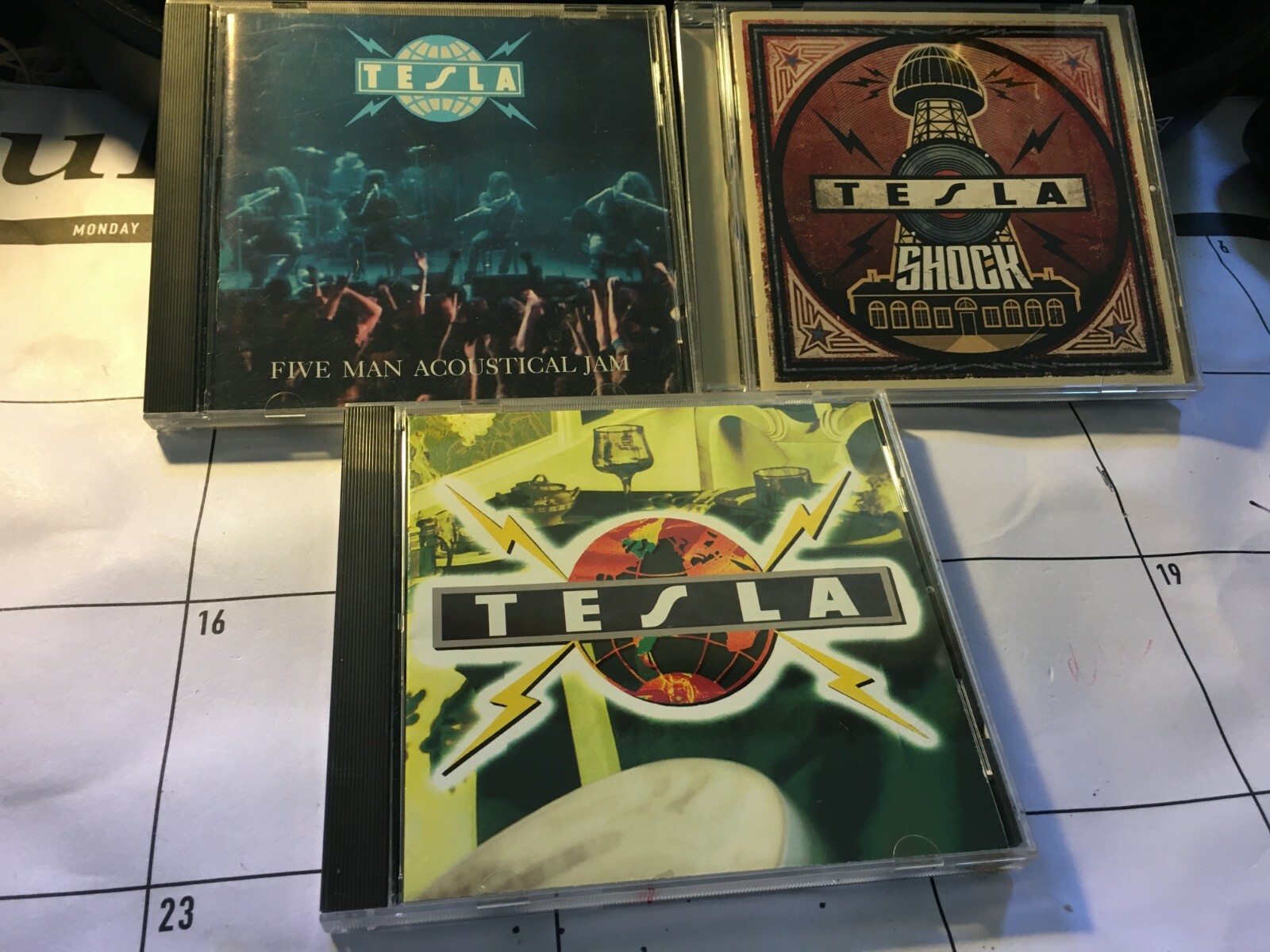 TESLA CD LOT: SHOCK + PSYCHOTIC SUPPER + FIVE MAN ACOUSTICAL JAM | eBay