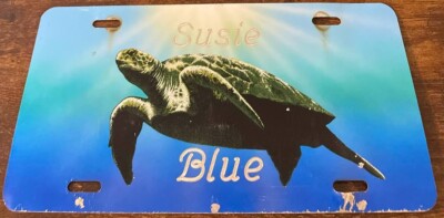 Susie Blue Novelty License Plate Sea Turtle Tortoise Ocean | eBay