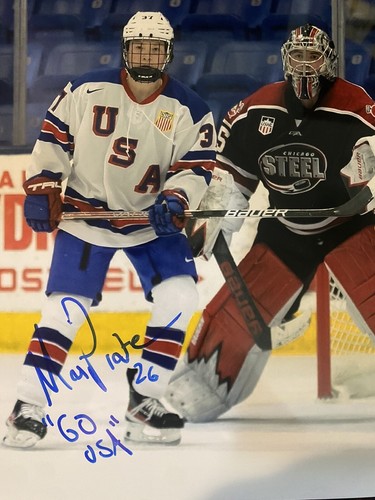 Max PLANTE Signed 8x10 Photo! Top Prospects! USNDTP ! “Go USA!” W/COA ...