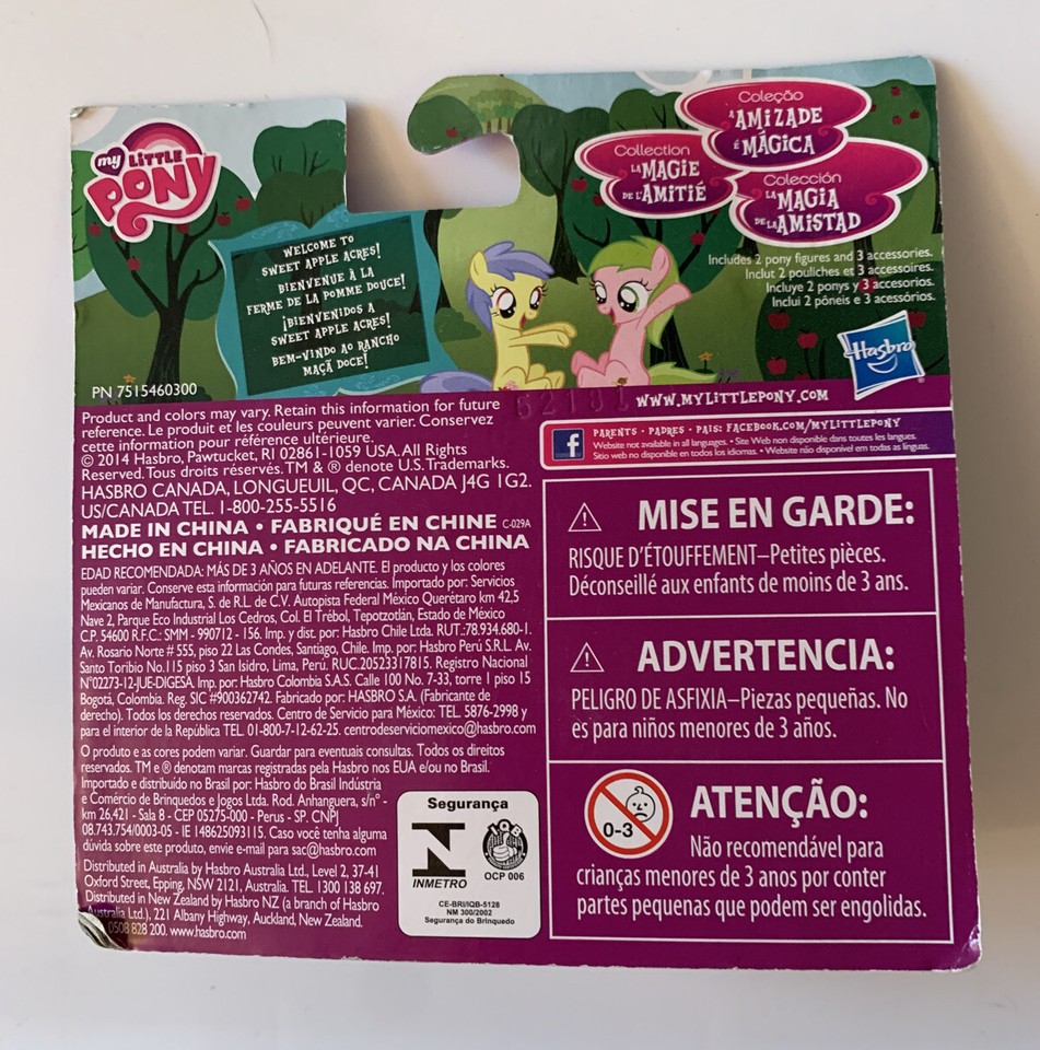 NEW, MY LITTLE PONY FRIENDSHIP IS MAGIC MINI PONY FIGURE, APPLE FLORA ...