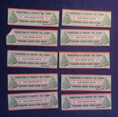 Lot of 10 XMAS Jukebox Tags 45 RPM Title Strips OAK RIDGE BOYS #10-7 | eBay
