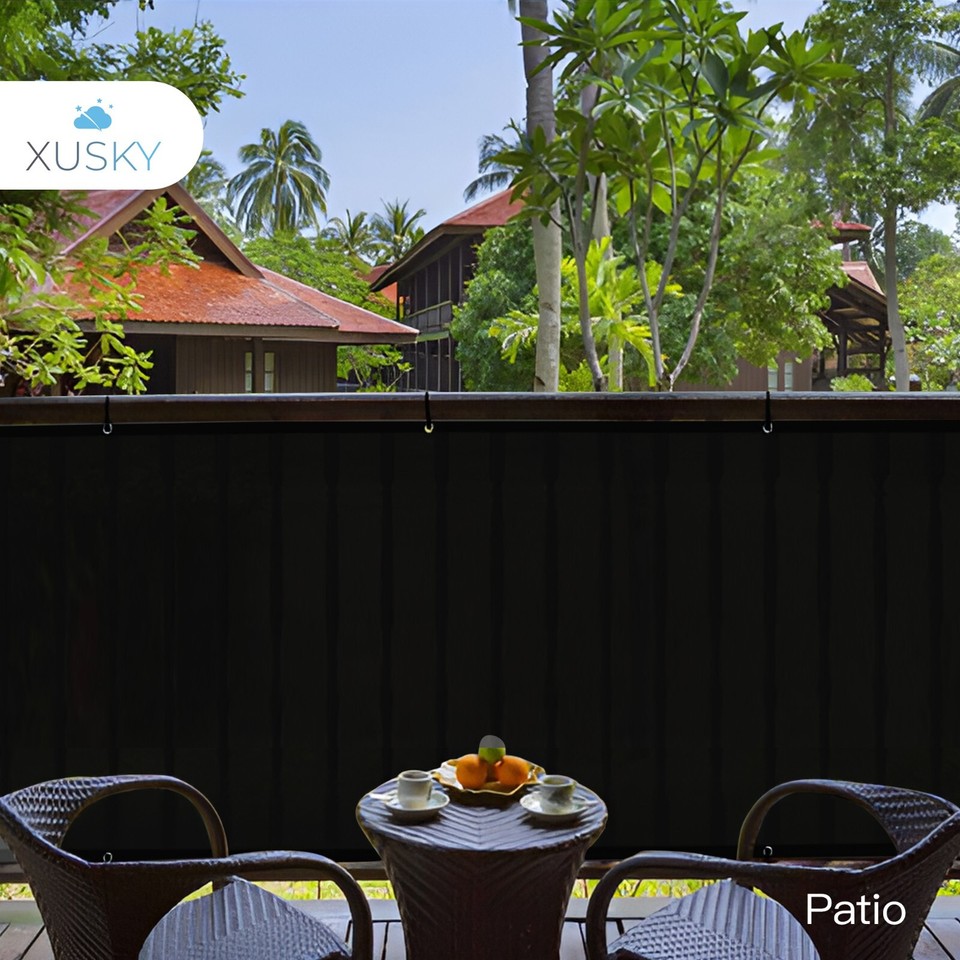 XUSKY 5ft x 10' 20' 30' 50' Vinyl Coated Fence Privacy Screen w/ Ropes ...