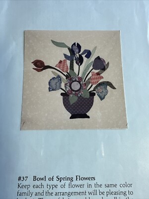 Rare Vintage NOS Applique Pattern by Nancy Pearson #37 Bowl Of Spring ...