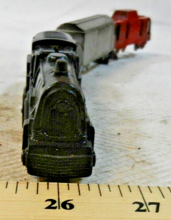 Marx Wind Up Curved One Piece Plastic Train - Engine, Tender, Boxcar ...
