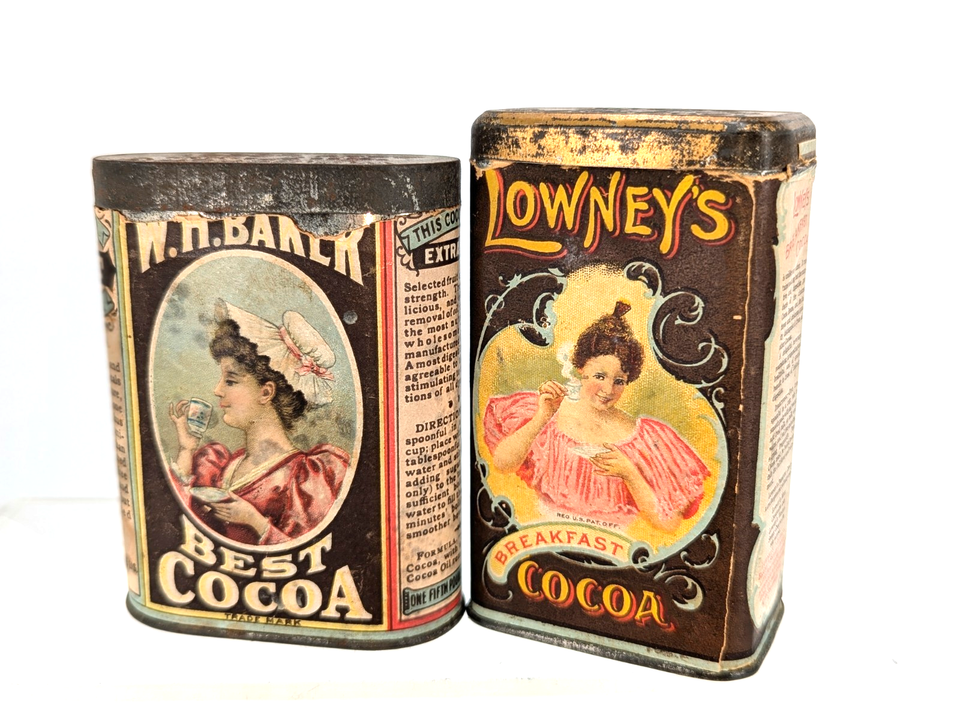 Early 20th Century Empty Cocoa Powder Tins: Rare 1910s Lowney's & More ...