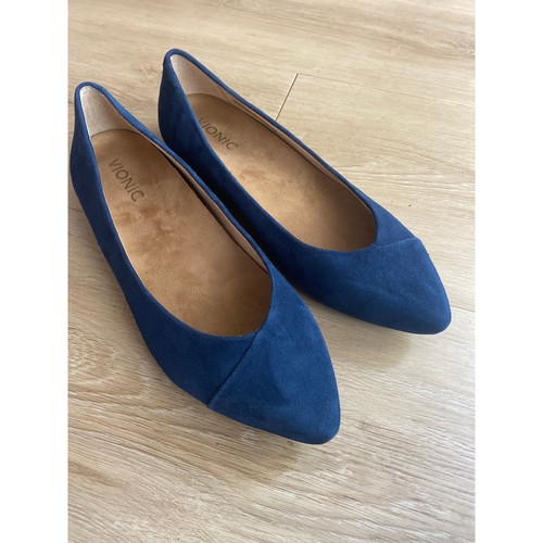 Vionic Caballo flats women’s size 7.5 blue suede pointed toe comfort ...
