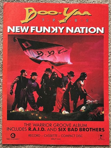 BOO-YAA TRIBE - NEW FUNKY NATION 1990 Full page UK magazine ad | eBay