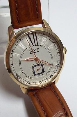 Sharp Men's ESS Luxury Watch - Brown Leather Band - Needs clip | eBay